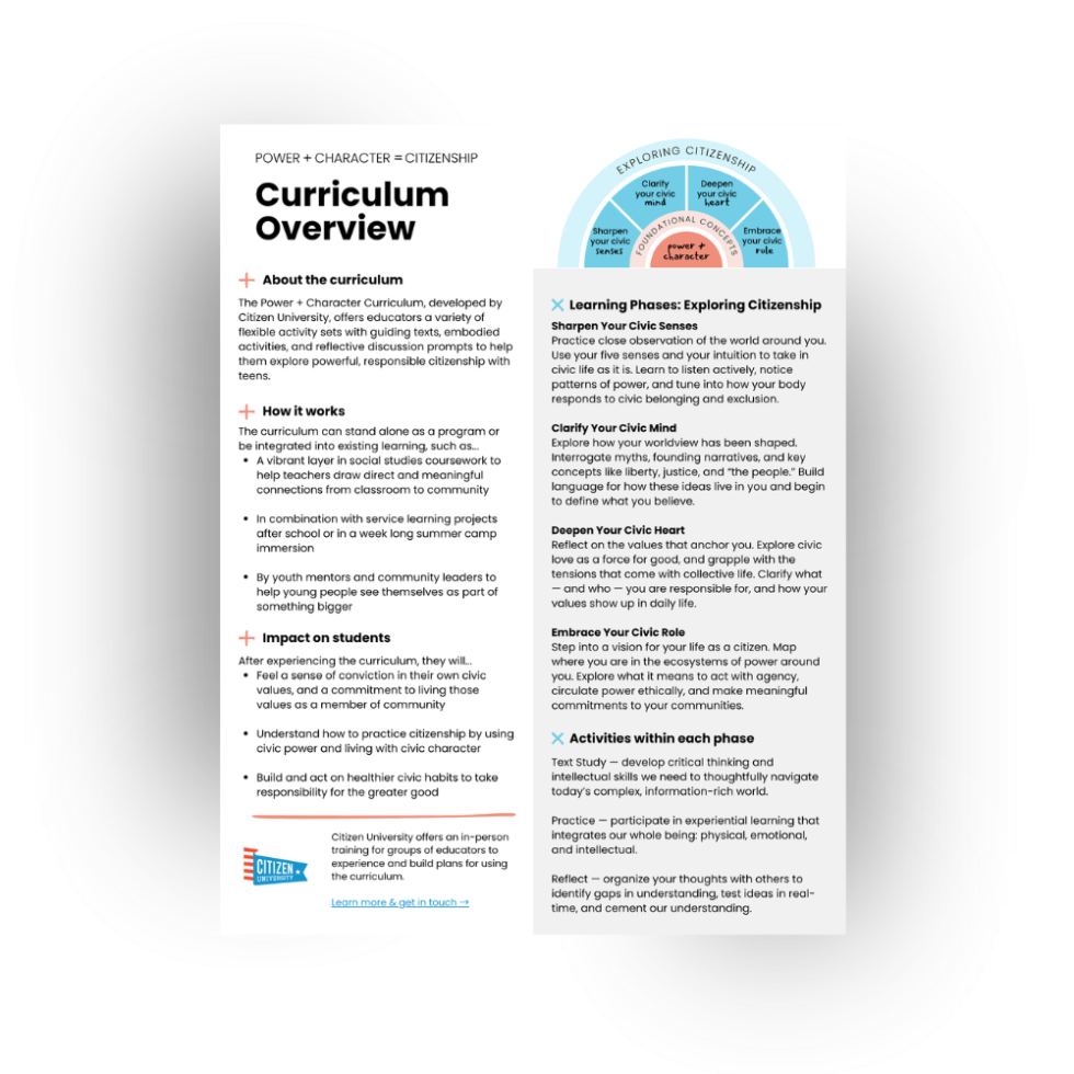 Power + Character Curriculum ⋆ Citizen University